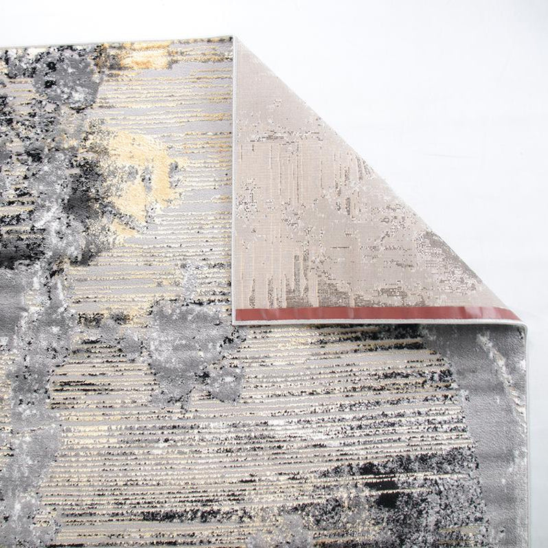 Alin Gold Grey Rug - 04457A - Kristal Carpets