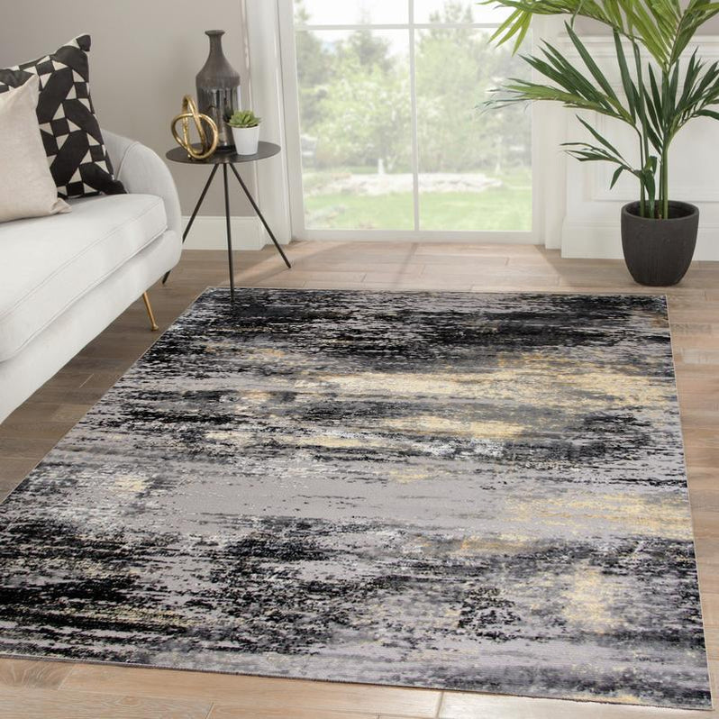 Alin Gold Grey Rug - 06144F - Kristal Carpets