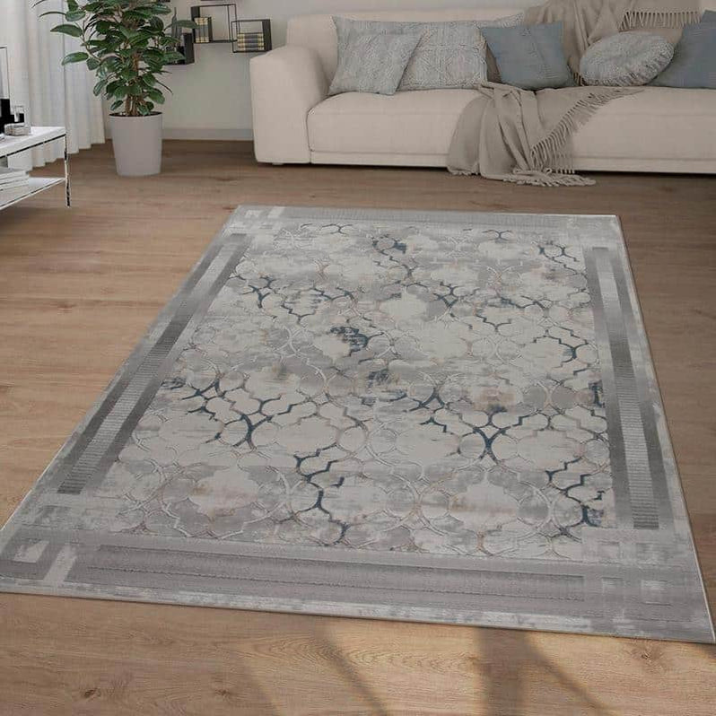 Boutique Light Blue Rug JAG10687A - Kristal Carpets