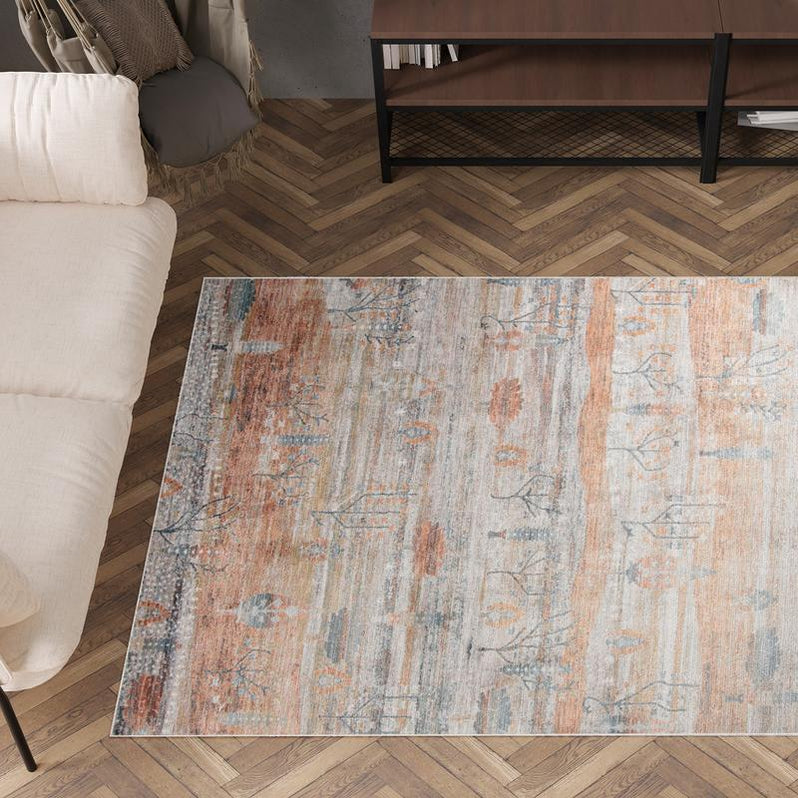 Dejavu Grey Brown Rug - 51672A - Kristal Carpets