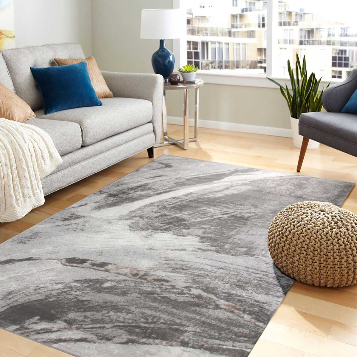 Diva Aurora Sparkle Rug - Kristal Carpets