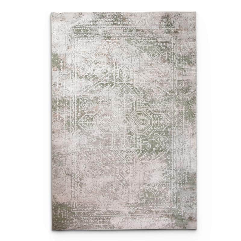 Diva Cream Green Rug - MR242 - Kristal Carpets