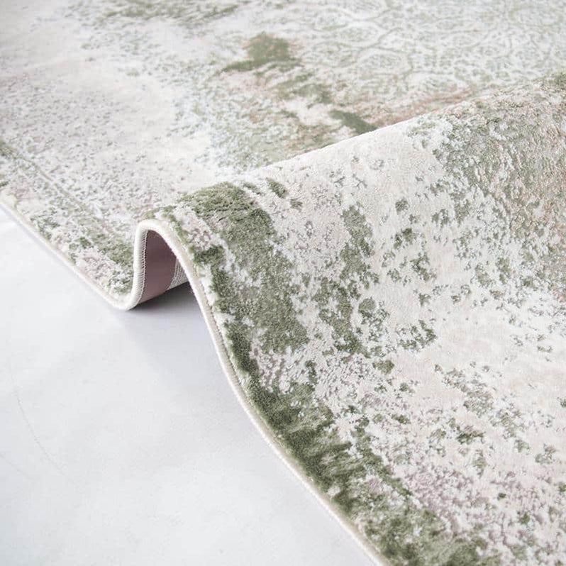 Diva Cream Green Rug MR276 - Kristal Carpets