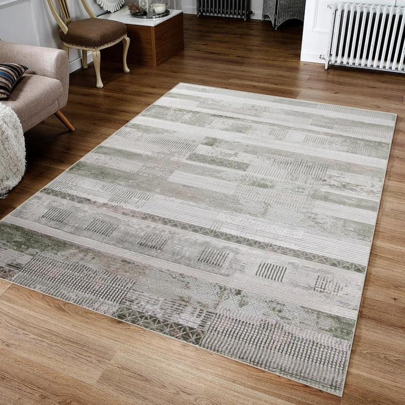 Diva Cream Green Rug MR414 - Kristal Carpets