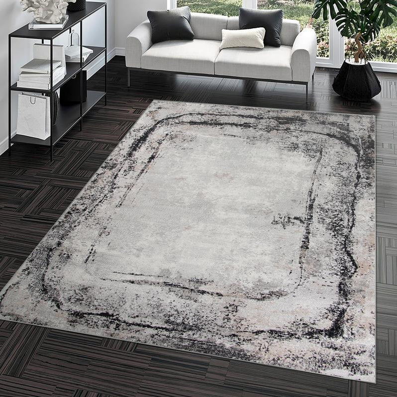 Diva Grey Black Rug MR400 - Kristal Carpets