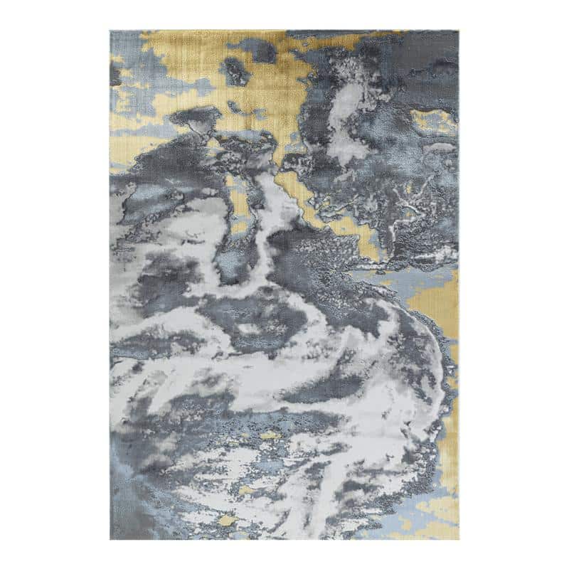 Elit Breeze Grey Gold Rug - Kristal Carpets