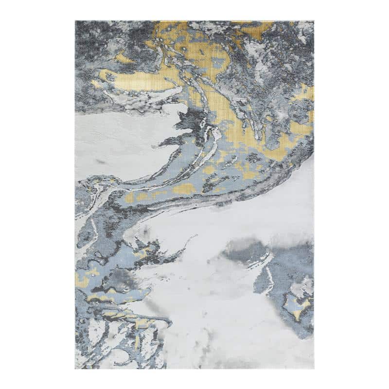 Elit Crimp Grey Gold Rug - Kristal Carpets