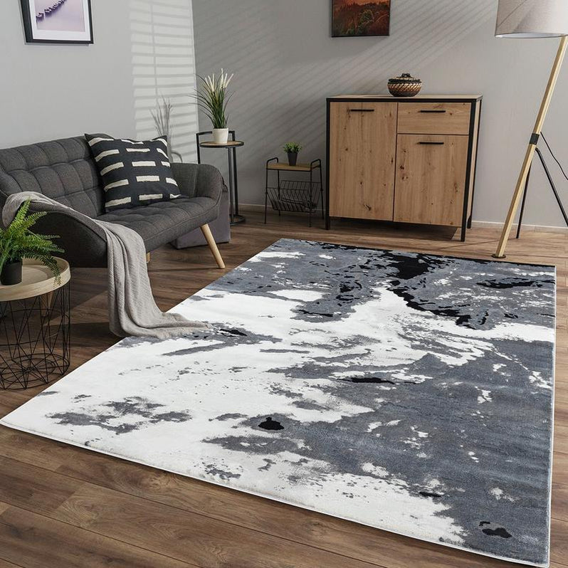 Elit Forest Grey Black Rug - Kristal Carpets