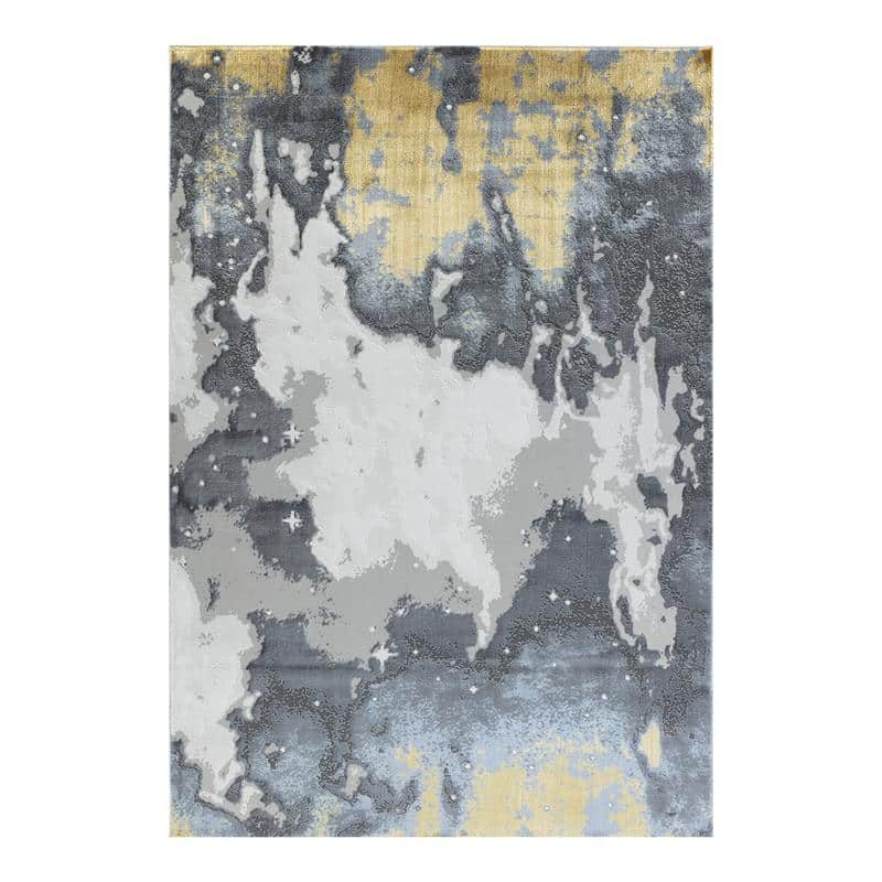 Elit Post Grey Gold Rug - Kristal Carpets