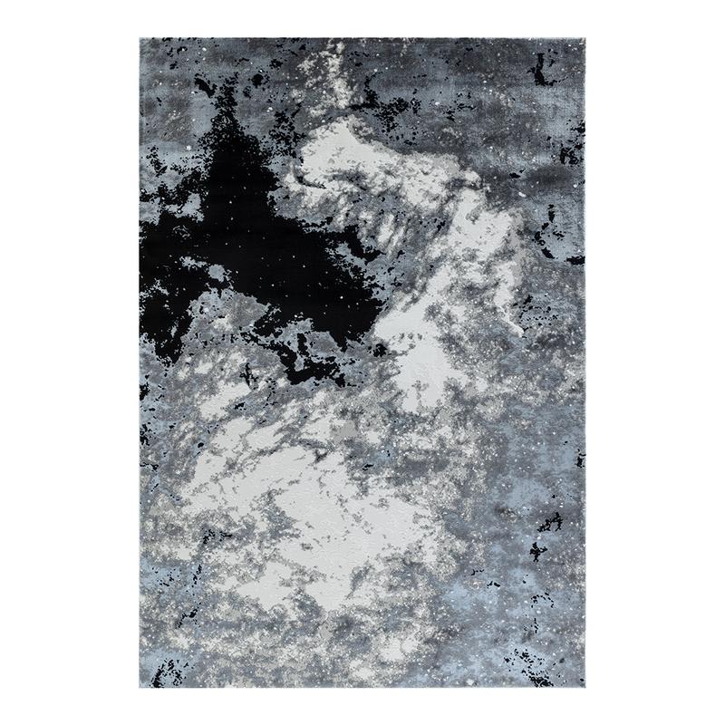 Elit Softy Grey Black Rug - Kristal Carpets