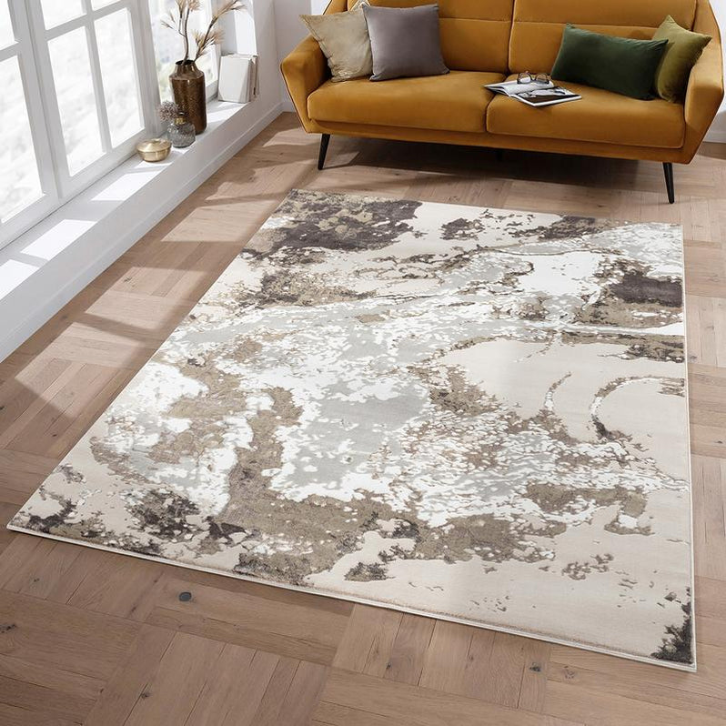Elit Vibe Beige Brown Rug - Kristal Carpets
