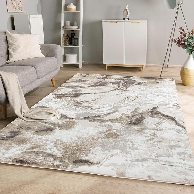 Elit Wave Beige Brown Rug - Kristal Carpets