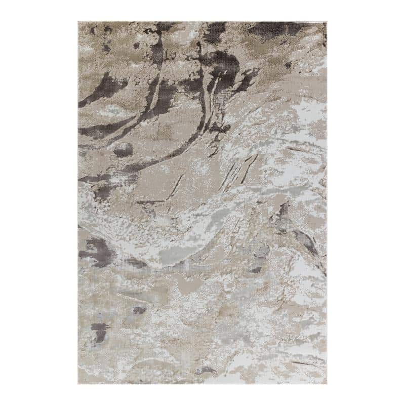 Elit Wave Beige Brown Rug - Kristal Carpets