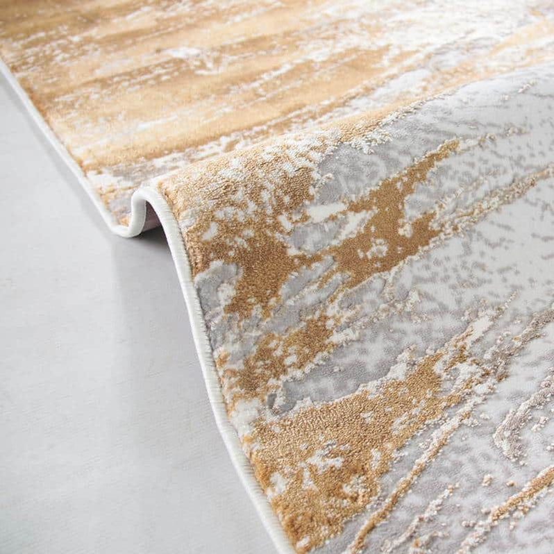 Gold Aurum Splendor Rug - Kristal Carpets