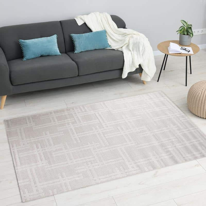 Golf Cream Rug - S6012A - Kristal Carpets