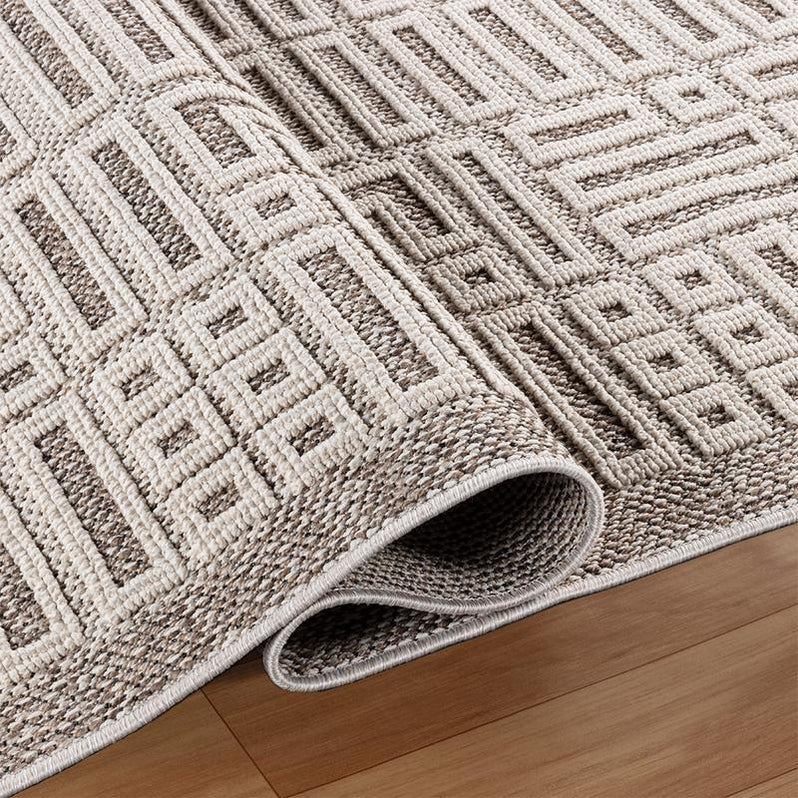Jute White Beige Rug - 25277A - Kristal Carpets