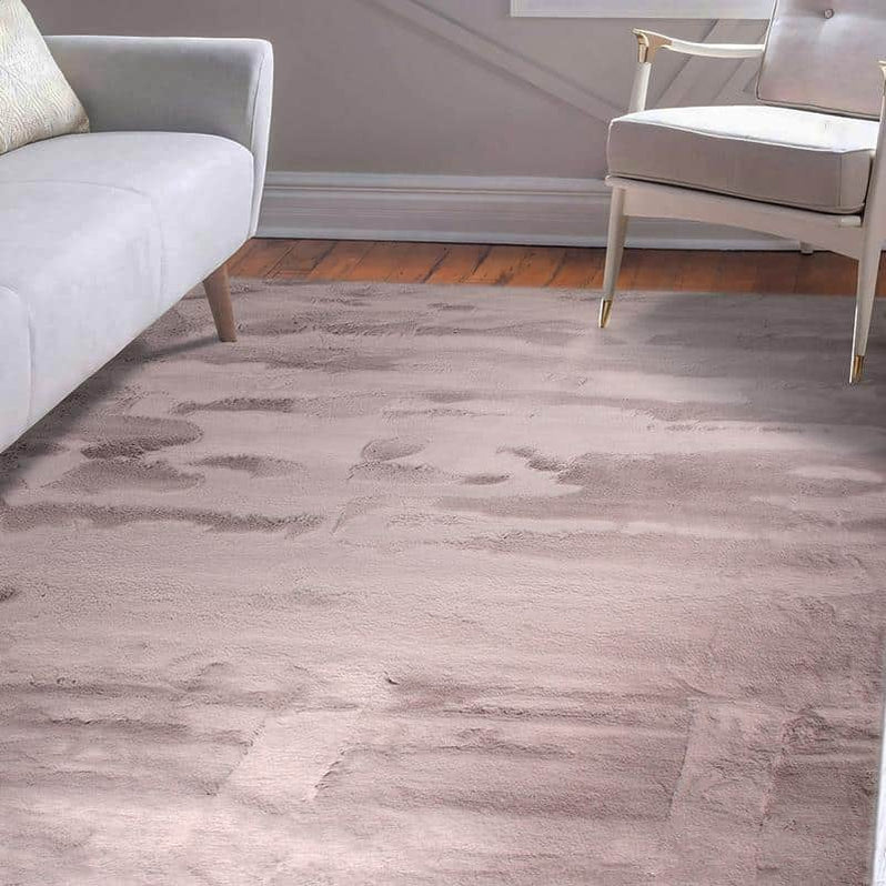 Kurk Faux Fur Dark Grey Rug - Kristal Carpets