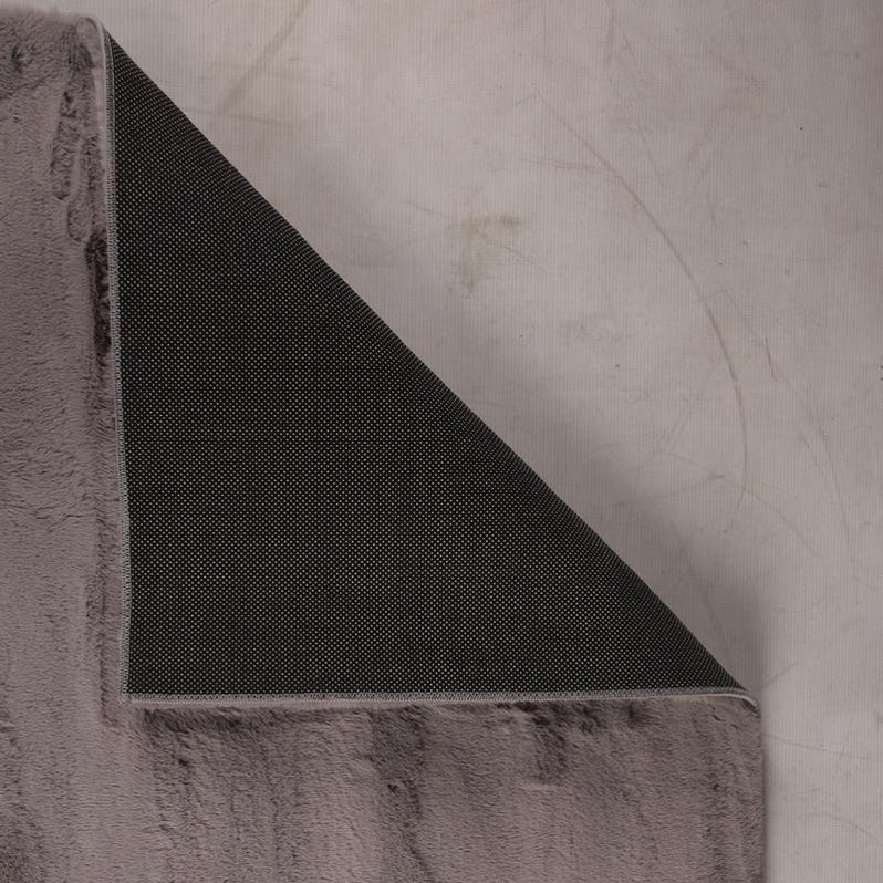 Kurk Faux Fur Dark Grey Rug - Kristal Carpets