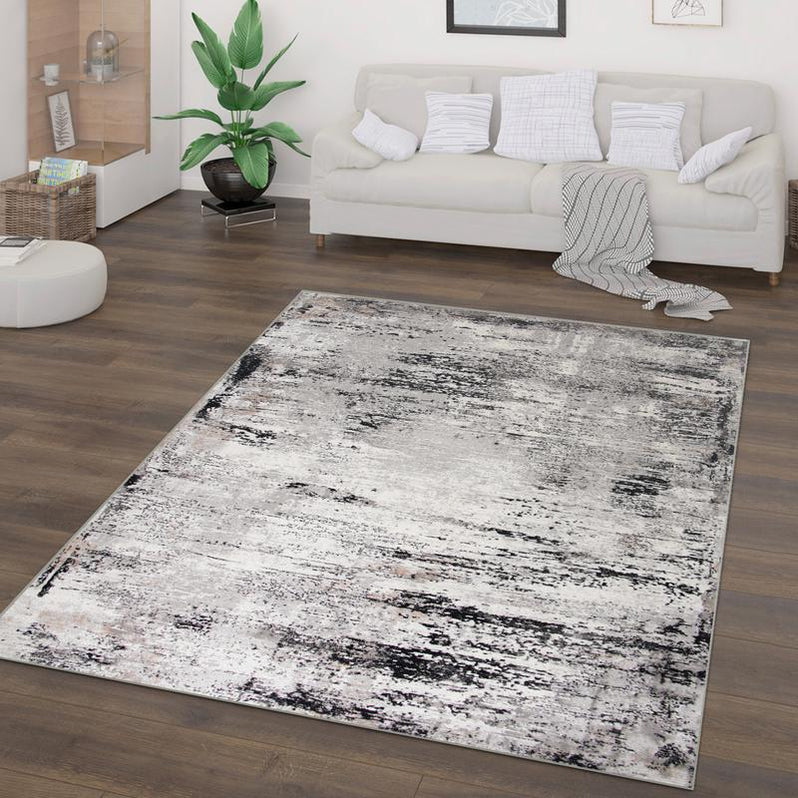 Merry Grey Black Rug MR267 - Kristal Carpets