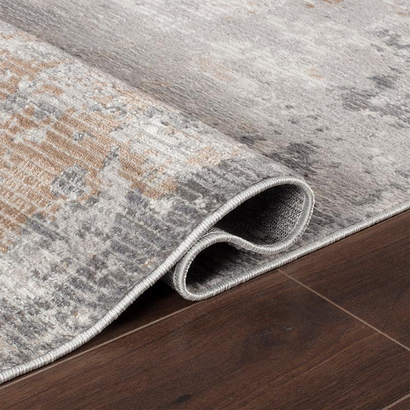 Rainbow Cream Grey Rug - 25016A - Kristal Carpets