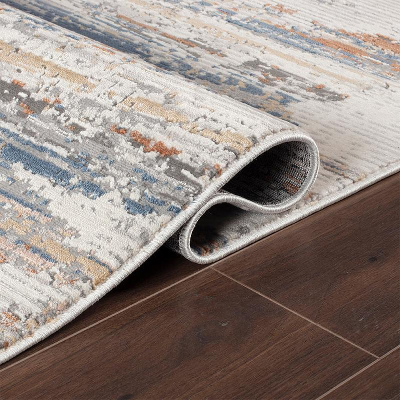 Rainbow Cream Grey Rug - 25030A - Kristal Carpets