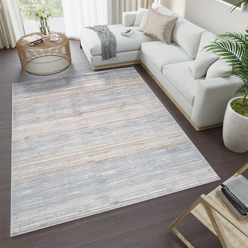 Rainbow Cream Grey Rug - 30123A - Kristal Carpets