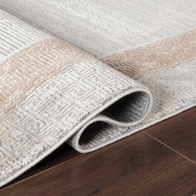 Rainbow Cream Grey Rug - 31753A - Kristal Carpets