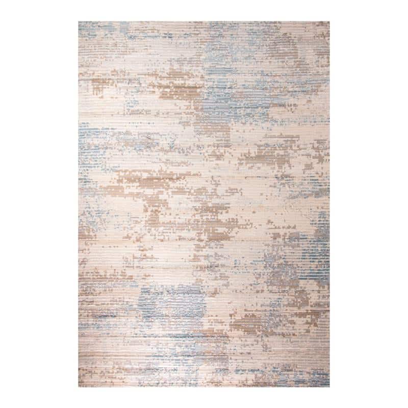 Rainbow Trace Cloud Pattern Beige Rug - Kristal Carpets