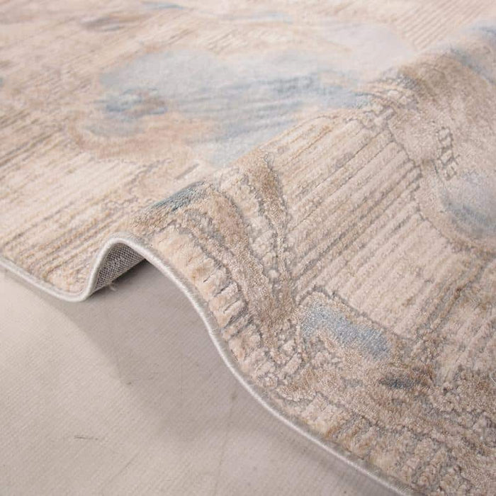 Rainbow Trace Pattern Beige Rug - Kristal Carpets