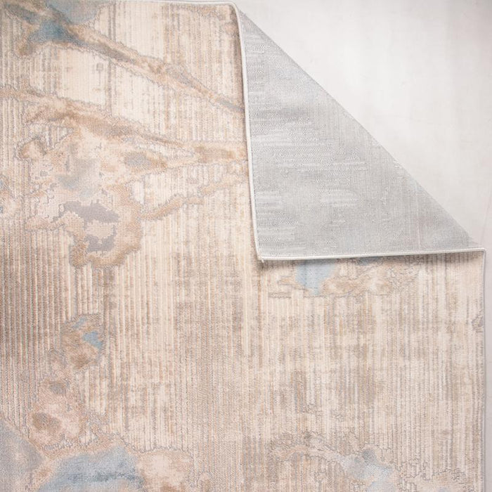 Rainbow Trace Pattern Beige Rug - Kristal Carpets