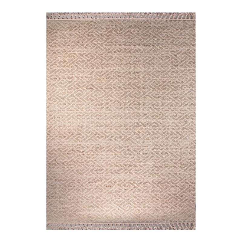 Random Puzzle Pattern Beige Rug - Kristal Carpets