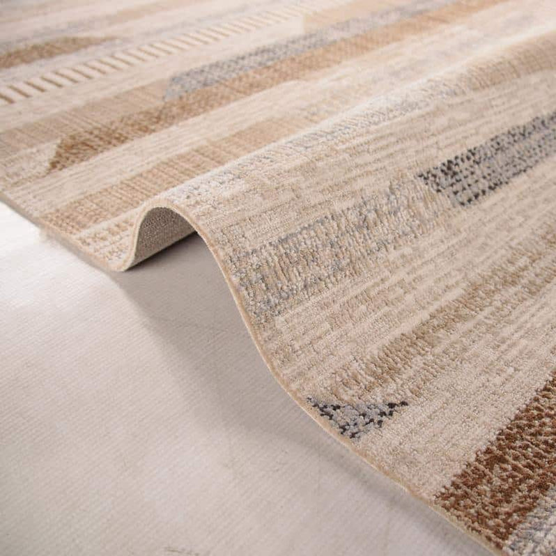 Random Stick Pattern Beige Rug - Kristal Carpets
