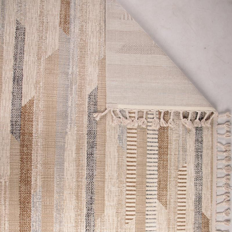 Random Stick Pattern Beige Rug - Kristal Carpets