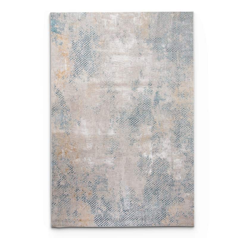 Star Cream Blue Rug LP423 - Kristal Carpets