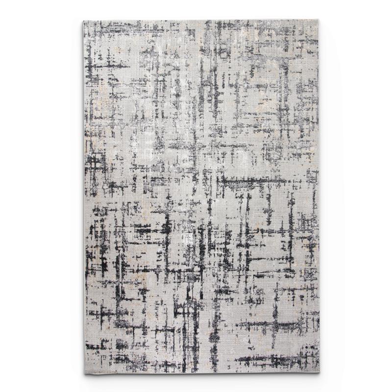 Star Grey Black Rug - LP418 - Kristal Carpets