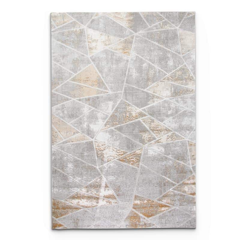 Star Grey Gold Rug LP207 - Kristal Carpets