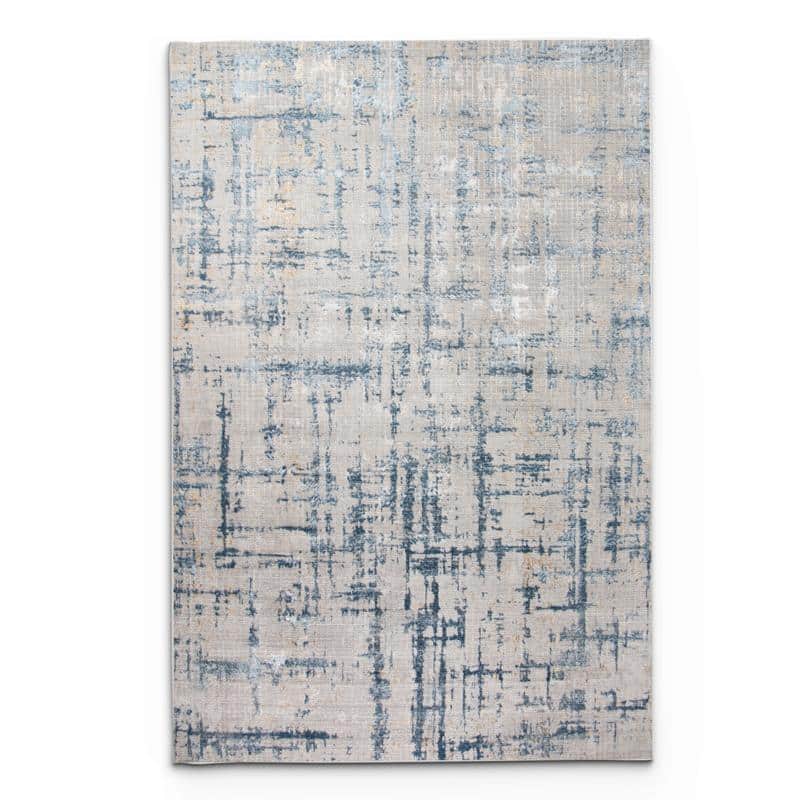 Star Grey Navy Rug - LP418 - Kristal Carpets