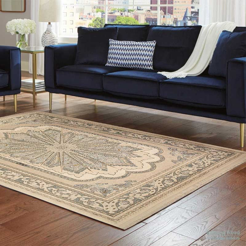 Tena Cream Arrow Rug - Kristal Carpets