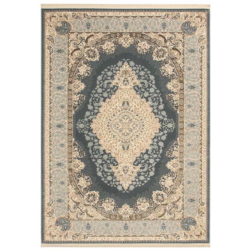 Tena Cream Blue Rug - Kristal Carpets